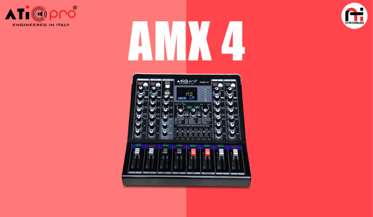 Experience Ultimate Sound Control with ATI Pro 4 Channel Live Mixer AMX 4